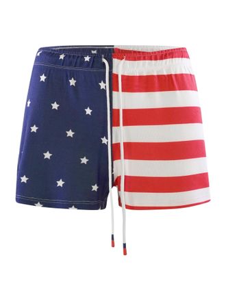 PJ Salvage Pyjamashorts Rad White & Blue