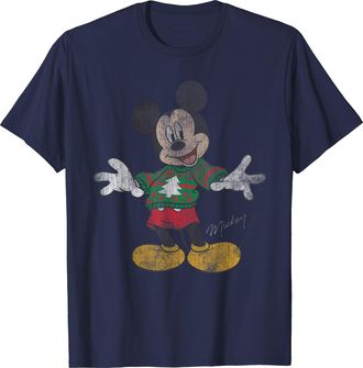 Disney Mickey Mouse Christmas Jumper T-Shirt