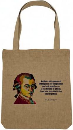 Fabulous Sac Shopping Tote Bag Aspect Lin - Mozart Quotes Inspirational Life Success Music - Sac de Courses Toile Epaisse 360g Beige Naturel Cabas Port&eacute; Epaule