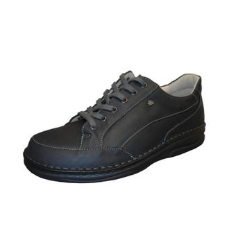 Finn Comfort Herren Schnürhalbschuhe Falkland Schnürschuh Glattleder Freizeit Elegant Schuhe Uni schwarz Falkland geschnürt
