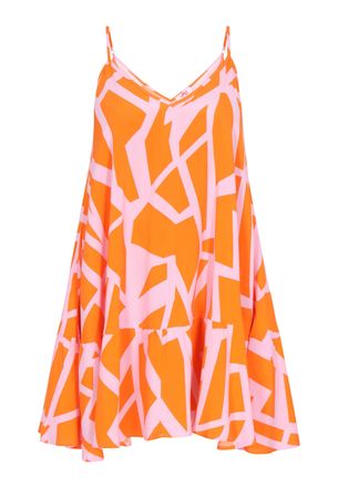 Mymo Kleid Frauen orange rosa