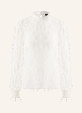 Oui Blusenshirt Mit Plissees weiss