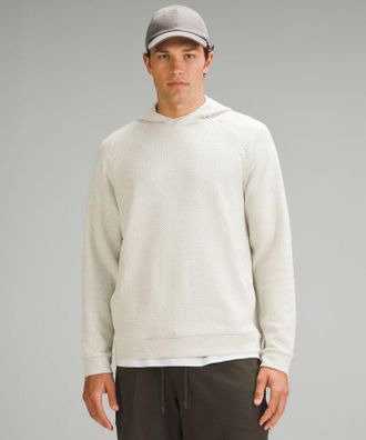 lululemon Strukturierter Hoodie aus doppelt gestrickter für Männer - Größe 2XL in Heathered Bone/Black
