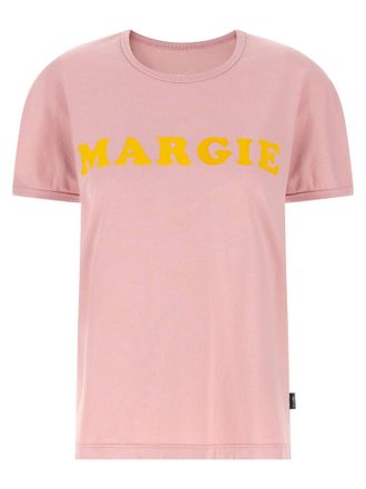 Maison Margiela Flocked Logo T-Shirt - Pink