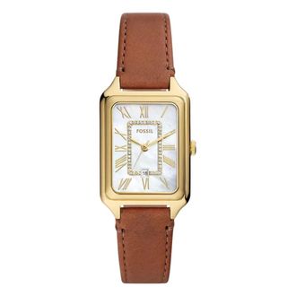 Fossil Femme, Accessoires, Brun, Taille: ONE Size Montre Raquel &agrave; trois aiguilles avec date
