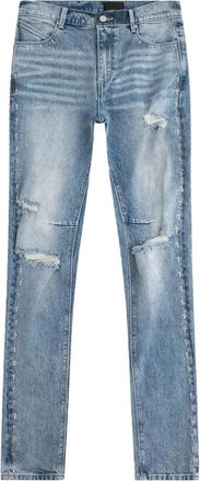 Rta jean évasé à effet usé - Bleu