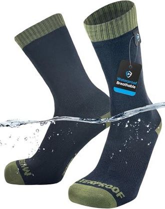 DexShell DexShell Thermlite Chaussettes imperm&eacute;ables et respirantes pour homme, vert olive, M