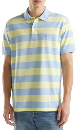 Benetton Herren Polo 3jfpu301t Polohemd, blau, Medium
