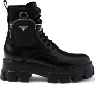 Prada Monolith Stiefel - Schwarz