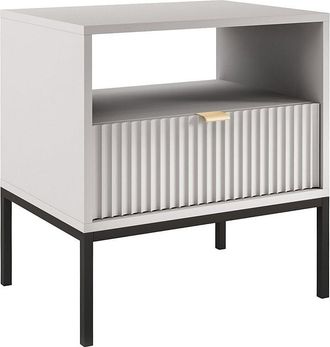 Vente-Unique Pascal MORABITO-Nachttisch mit 1 Schublade & 1 Ablage - Grau - LIOUBA von Pascal Morabito