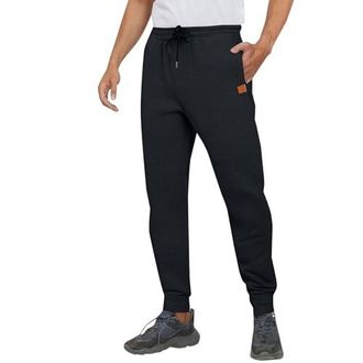 Generic Pantalon de jogging pour homme - Taille &eacute;lastique - Coupe d&eacute;contract&eacute;e - Respirant - Confortable - Avec poches, Noir, XXL