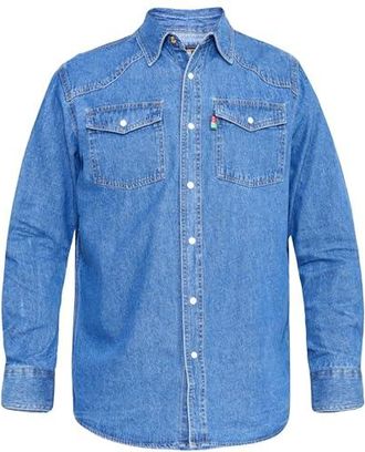 Duke Chemise D555 Western - Homme (2XL) (Bleu)