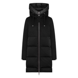 Duno Schwarze Wollsteppjacke - - Coats - Damen - Schwarzk - S