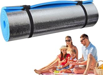 Generico Dicke Yogamatte, Aluminiumfolie, EVA, 185 x 50 x 0,6 cm/1 cm, wasserdicht, vielseitig einsetzbar, f&uuml;r Tanz, Rasen, Yoga, Fitness, &Uuml;bungen