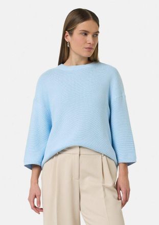 Comma 3/4 Arm-Pullover Strickpullover Relaxed-Fit-Pullover mit 3/4-&Auml;rmeln