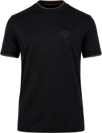 Emporio Armani Homme, Tops, Noir, Taille: 2XL Logo T-Shirt
