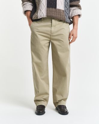 GANT Herren Relaxed Fit Chinohose aus Baumwolltwill (42/36) WOODY BEIGE