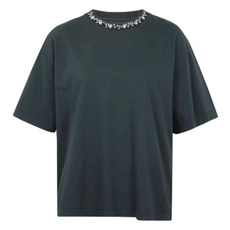 Golden Goose Femme, Tops, Vert, Taille: 40 FR D&eacute;tail Cristal &Eacute;toile T-shirt