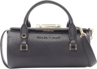Prada Sac bandouli&egrave;re Saffiano Pre-owned - Femme - Pre-owned - Noir - Taille: ONE Size