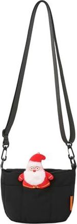 Generic Sac &agrave; bandouli&egrave;re matelass&eacute; en nylon avec sangle r&eacute;glable - &Eacute;l&eacute;gant sac &agrave; bandouli&egrave;re rembourr&eacute; - Couleur unie - Broderie - Sac &agrave; main de transport, N