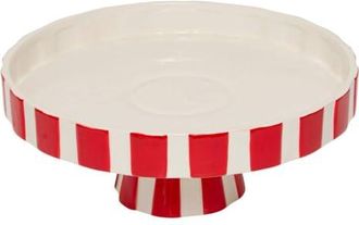 F&eacute;&eacute;ric Lights & Christmas Feeric Lights et Christmas - Plateau de pr&eacute;sentation d.27cm c&eacute;ramique Rouge et Blanc