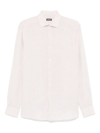 Ermenegildo Zegna chemise en lin - Tons neutres
