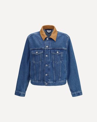 Bottega Veneta Intreccio Denim Jacket Male 48