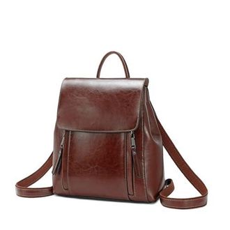 Generic Sac &agrave; dos bandouli&egrave;re femme en cuir v&eacute;ritable, id&eacute;al pour l&eacute;cole, les livres et les ordinateurs portables