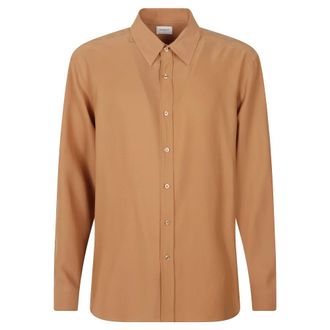 Saint Laurent Hemd aus Seidensatin-Krepp - - Shirts - Herren - Braun - L