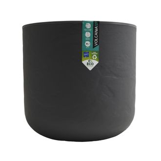 Eda Blumentopf, rund, 40 cm, VolcaniaUp 32,5 l, Steinoptik, einwandig, Wasserspeicherbereich, &Oslash; 38,5 x H.36,8 cm, Anthrazitgrau