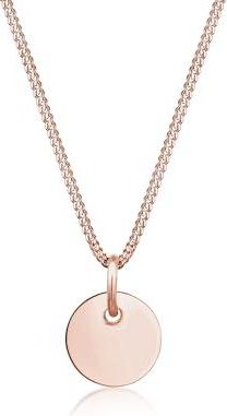 Elli Geo Basic Chaîne gourmette en argent 925 Motif cercle