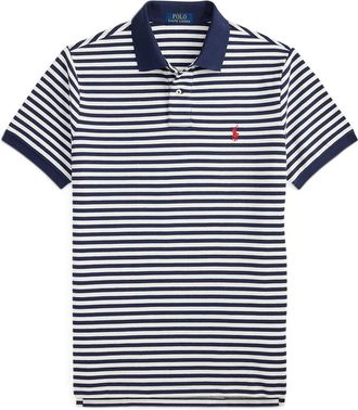 Ralph Lauren Piqu&eacute;-Poloshirt mit Ringelstreifen, Custom Slim Fit in
