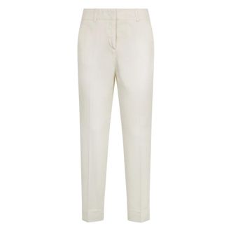 PESERICO Stretch Baumwollsatin-Hose - - Trousers - Damen - Beige - M
