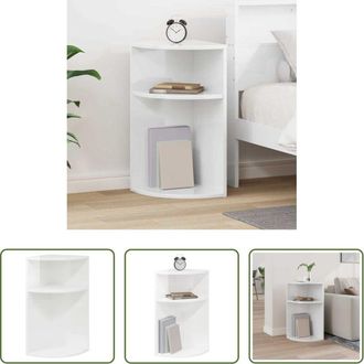 vidaXL Hochglanz Wei&szlig; - Beistelltisch Hochglanz Wei&szlig; 29,6 x 29,6 x 60 cm Holzwerkstoff