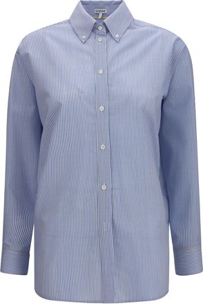 Loewe Striped Wool Shirt - Blue