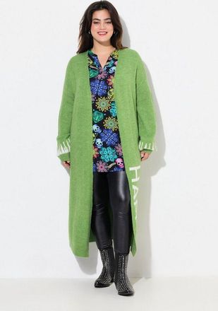 Angel Of Style Strickjacke Long-Strickjacke Straight Fit HAPPY-Statements