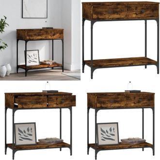 vidaXL Konsolentisch R&auml;uchereiche 75x34,5x75 cm Holzwerkstoff - Konsolentisch - Wohnraumgestaltung - Sideboard - Etageren - Regal - Home & Living