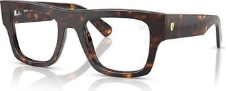 Ray-Ban Rb5517m Optics Scuderia Ferrari Collection Havana Fassung Klar Glas Polarisiert 51-21