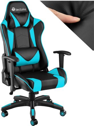 TecTake Gaming Stuhl, B&uuml;rostuhl ergonomisch, Computerstuhl mit hoher R&uuml;ckenlehne, Gaming Sessel, PC Stuhl, inkl. Lordosenst&uuml;tze und Nackenkissen, Racing Stil 