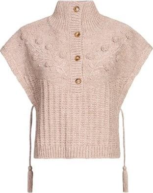 Louise Misha Einwegweste in Mesh - Beige