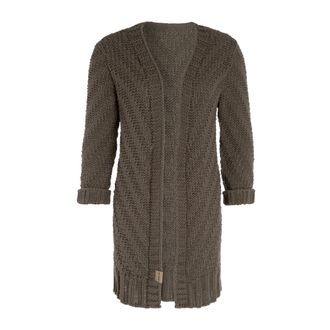 Knit Factory Sally Strickjacke - Mittellange Damen Strickjacken - Cardigan mit Wolle - Grobstrickjacke - Strickweste für den Herbst und Winter - Hochwertige Qualit