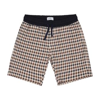 Aquascutum Club Check Badehose Navy Blau - - Swimwear - Herren - Blau - M