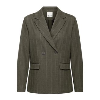 Ichi Ichi - Rosin Jacquard Stripe - Femme - Vestes - Vert - Taille: 40 FR