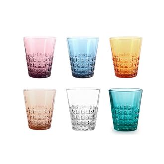 Kaleidos Milano Ligne Windsor - set de 6 gobelets Windsor multicolores 250ml