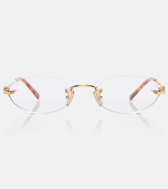Miu Miu Lunettes ovales à logo