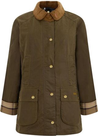 Barbour Femme, Vestes, Vert, Taille: 42 FR Veste avec col contrastant