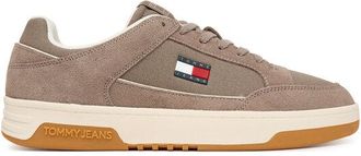 Tommy Jeans Sneakers Canvas Leather Cupsole Trainers EM0EM01680 Braun