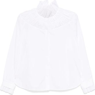 Shanshan Ruan Hemd mit ausgestelltem Kragen - Weiß