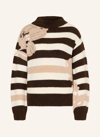 Monari Monari Pullover Mit Schmucksteinen beige