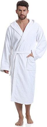 Ladeheid Peignoir de Bain Éponge 100% Coton Homme LA40-101 (Blanc (P01), M)